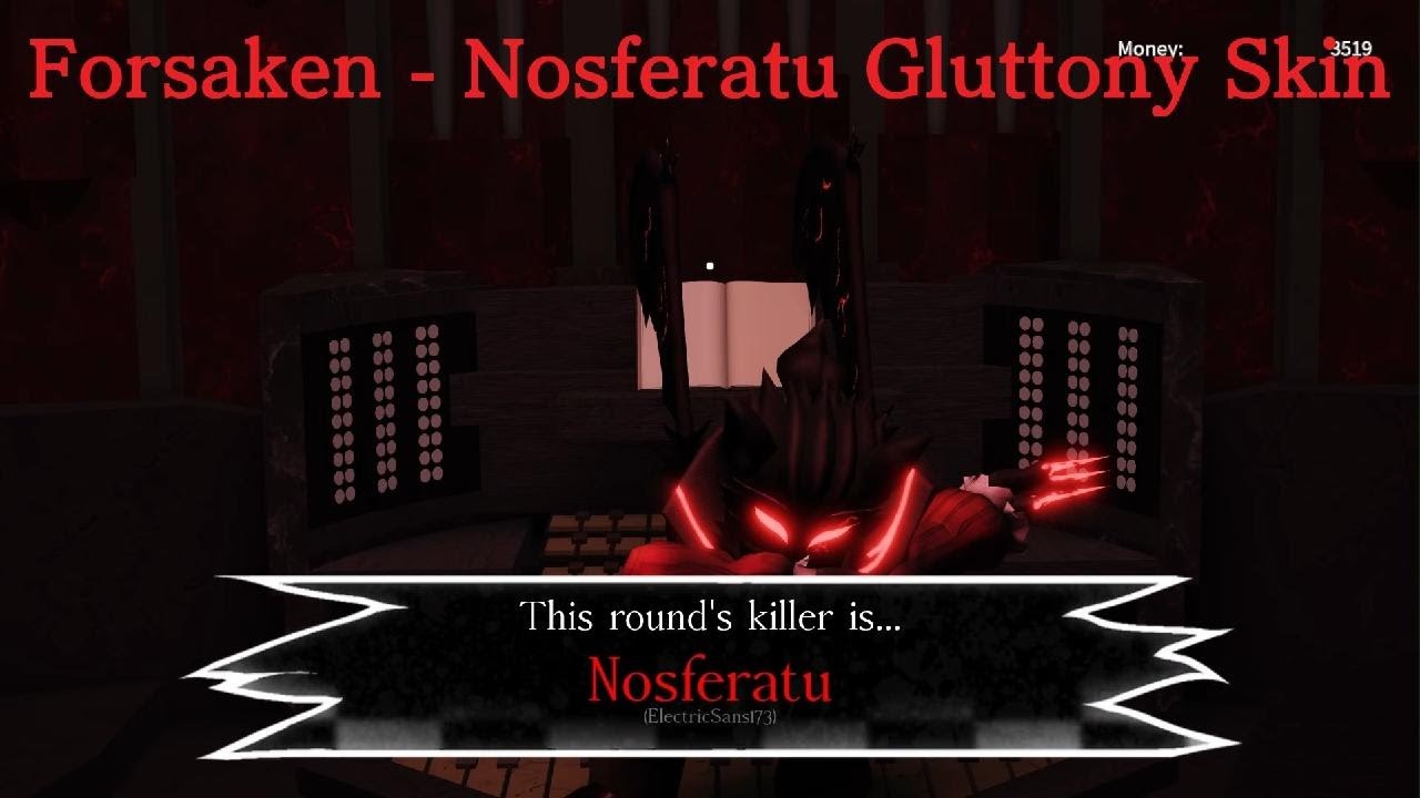 Roblox Forsaken - Nosferatu Gluttony Skin Gameplay - YouTube