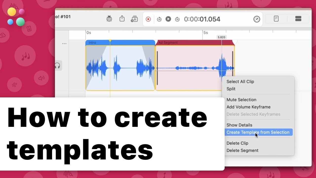 How to create a template from audio clips - YouTube