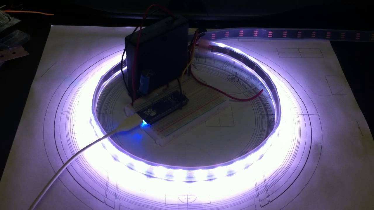 TRON Legacy Disc Custom Prop - Light Test 01 - Inner Ring - YouTube
