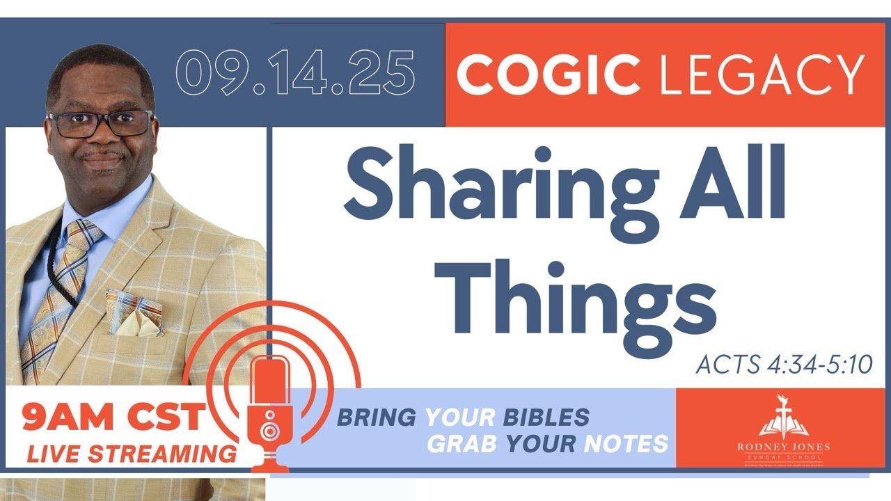 Join Supt Rodney Jones LIVE COGIC Legacy Sunday School, Sharing All ...