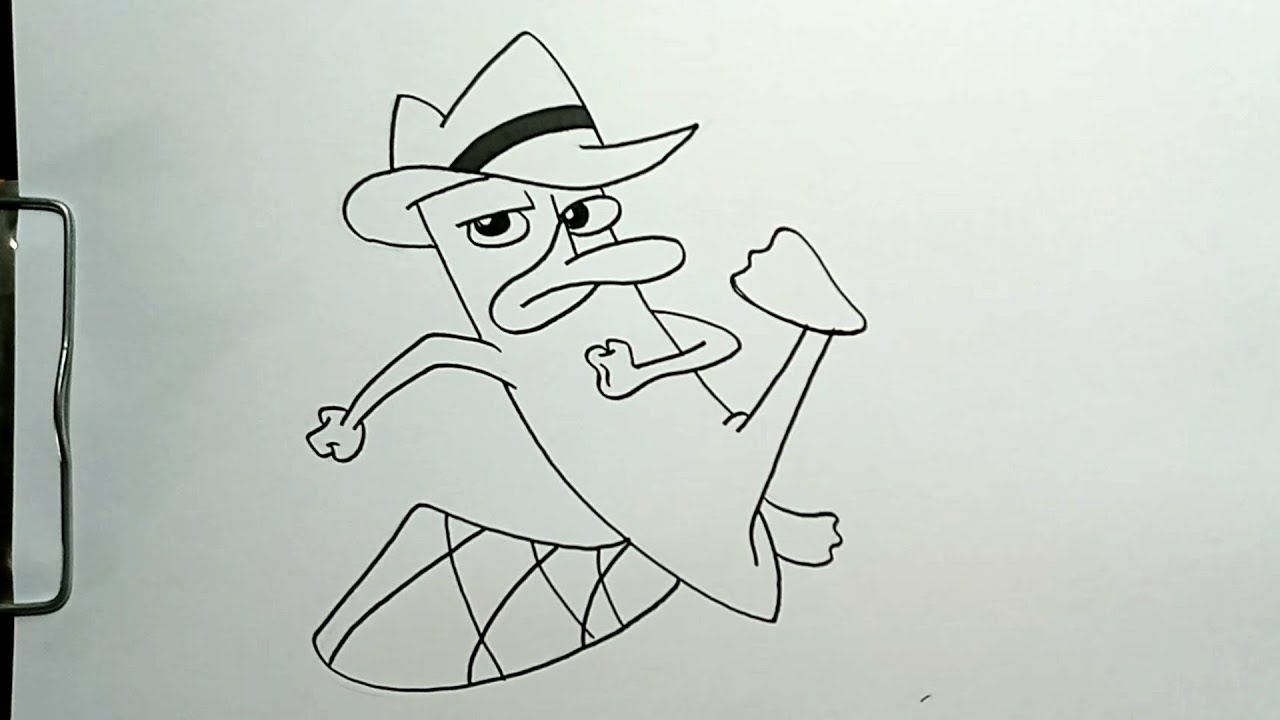 How to Draw Perry The Platypus from Phineas and Ferb - YouTube