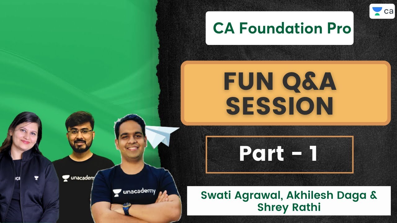 Fun Q&A Session | Part 1 | Swati Agrawal, Akhilesh Daga & Shrey Rathi ...