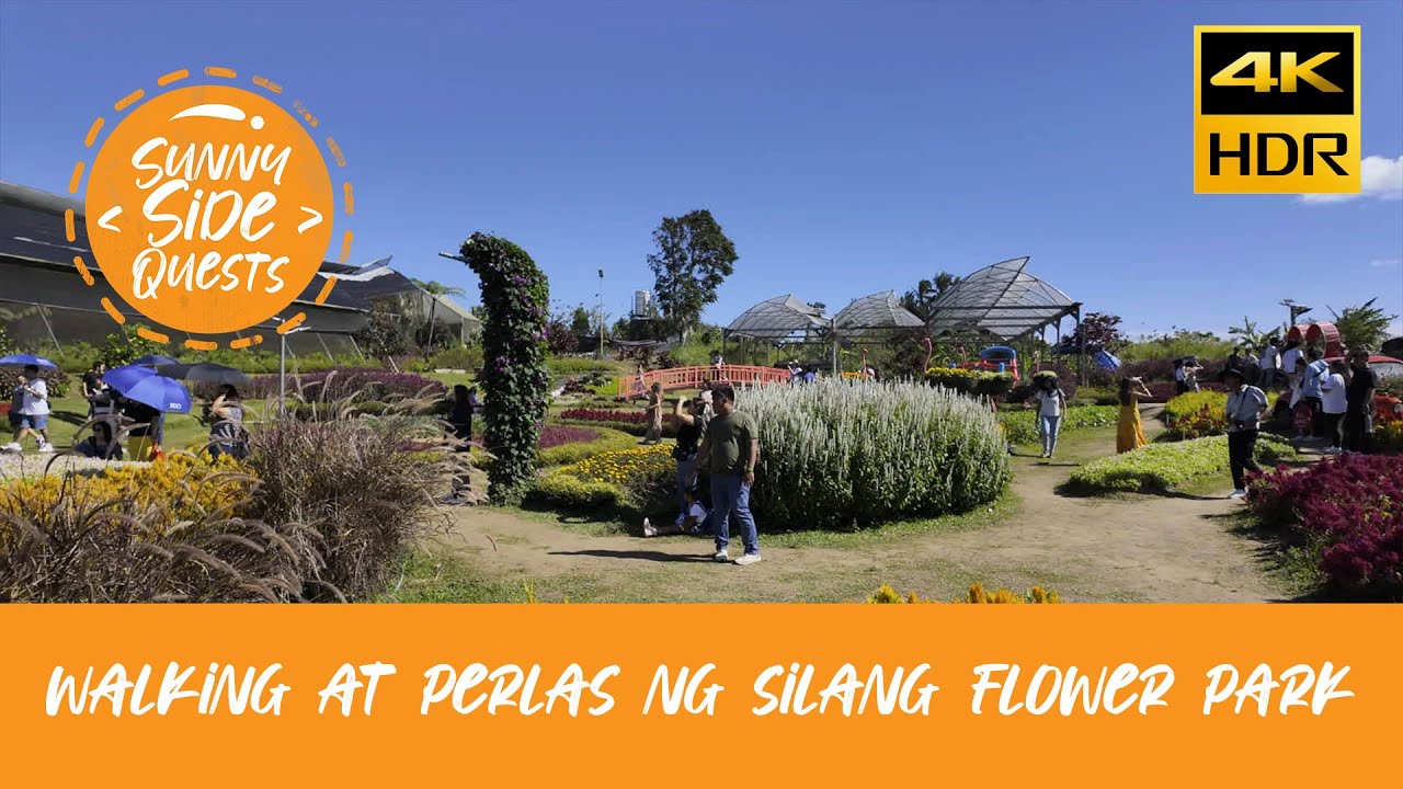 [4K60-HDR] Walking at Perlas ng Silang Flower Park - YouTube