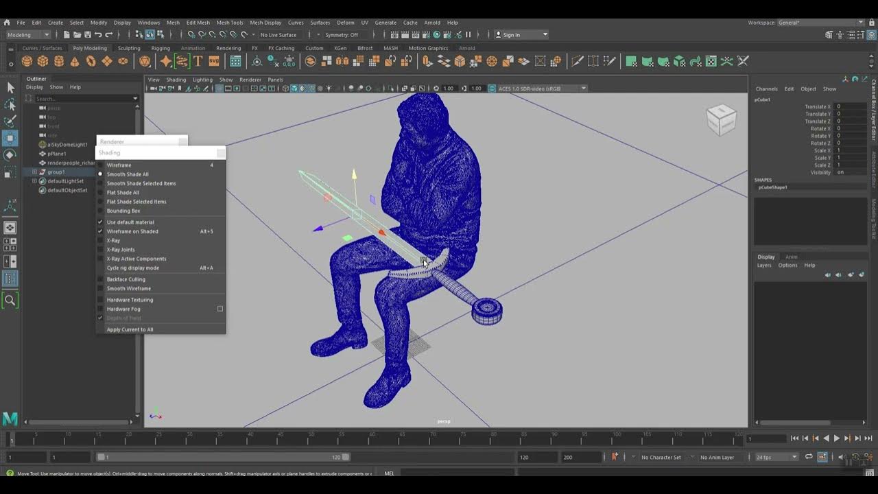 Maya 2024 Sword Modeling Part 4 - YouTube