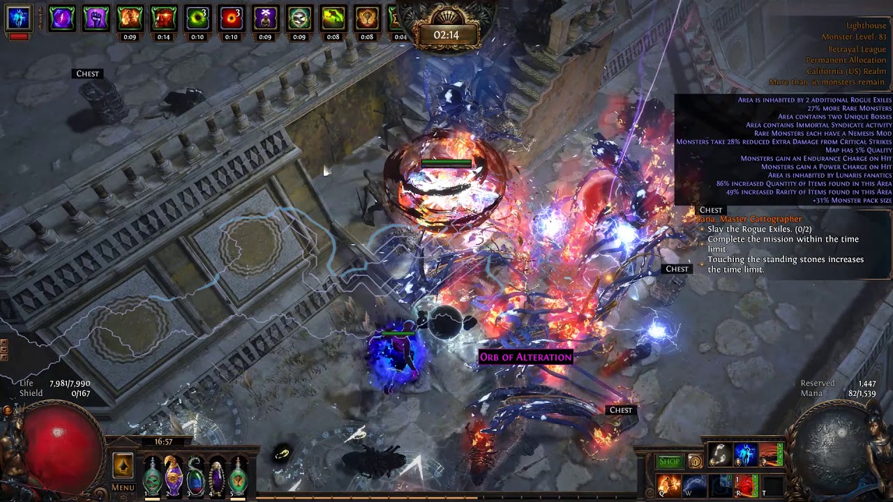 PoE 3.5 Pathfinder Mjolnir/Cyclone T16 - YouTube