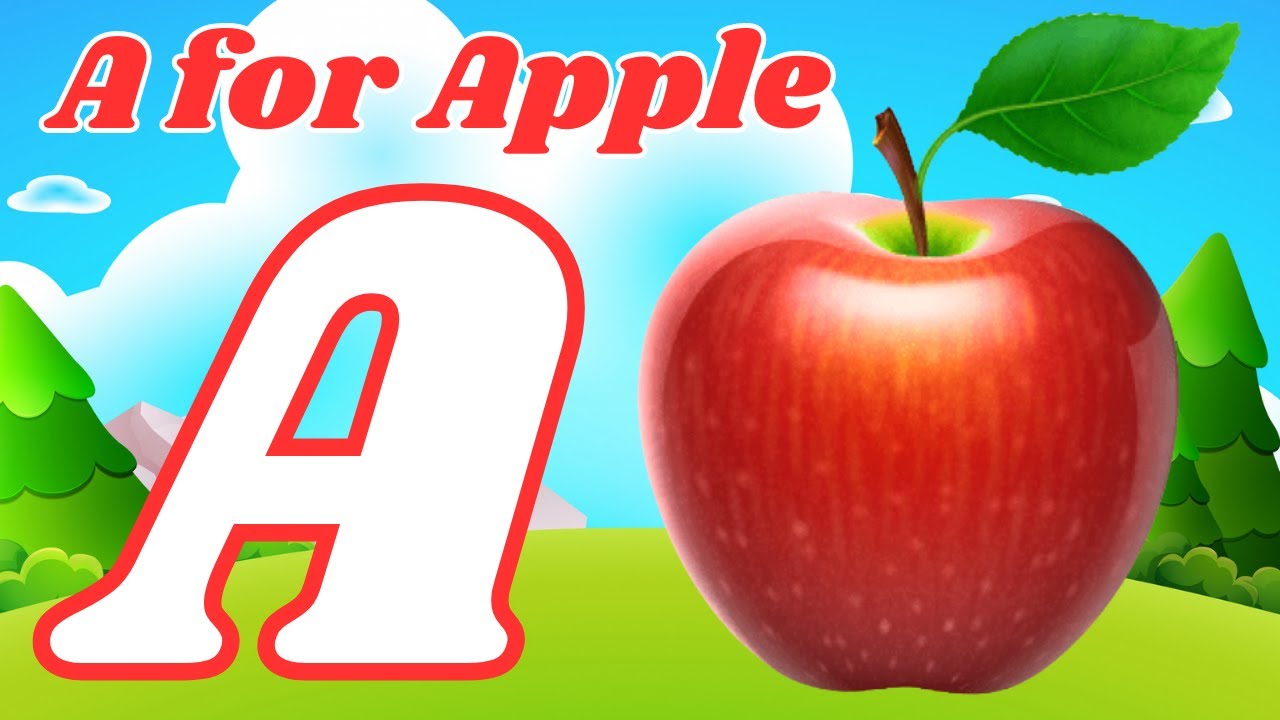 a for apple, a for apple b for ball, abc song nursery rhymes, abc song ...