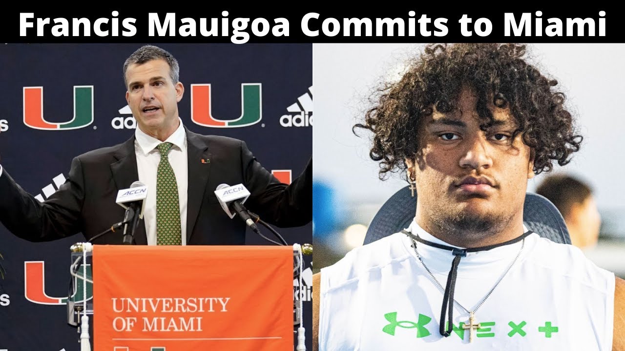 Francis Mauigoa Commits to Miami - YouTube