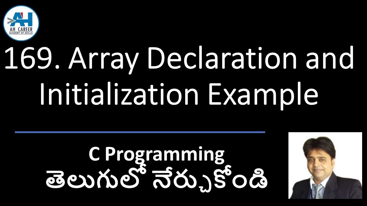 169 Array Declaration And Initialization Example C Programming In 6948