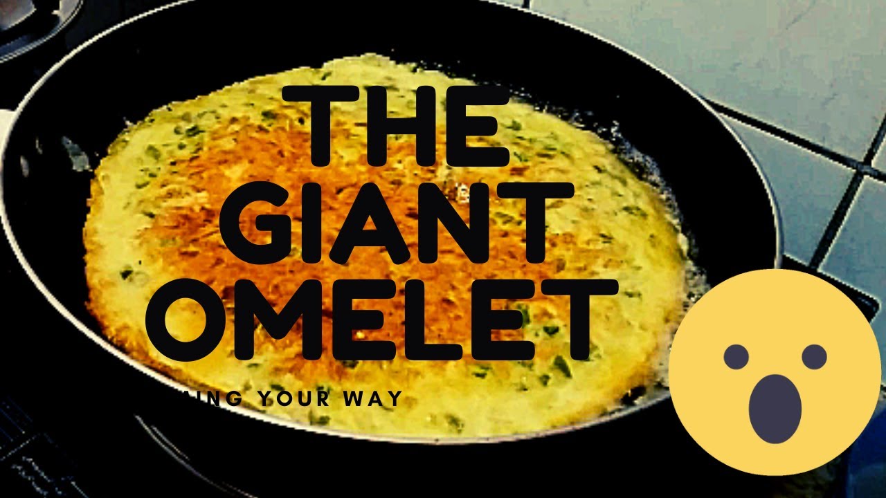 THE GIANT OMELET // Giant French Egg Omelette With Vegetables By # ...