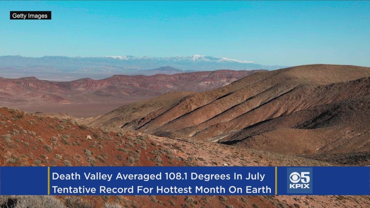 Average July Temperature In Death Valley A Record 108 Degrees - YouTube