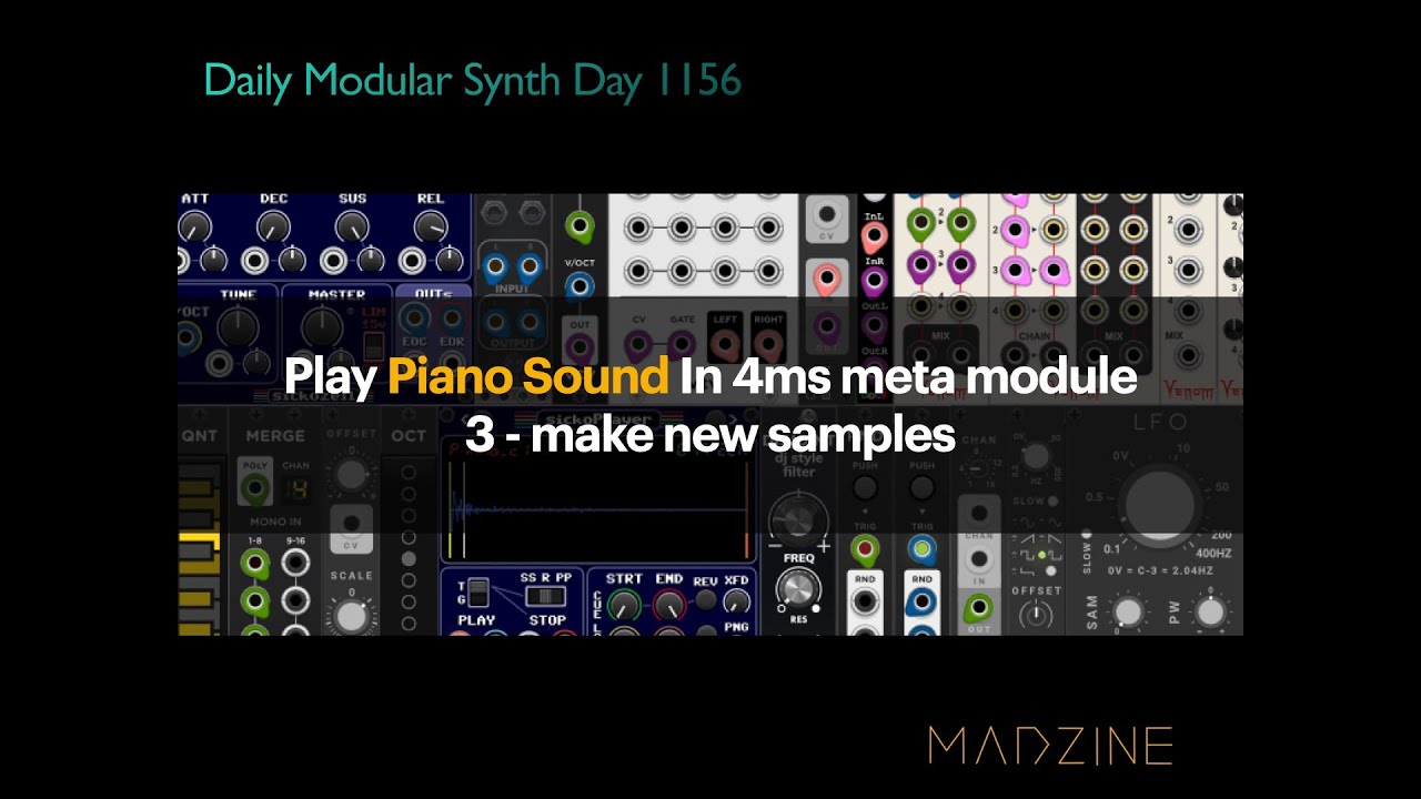 Play Piano sound in 4ms meta module 3 - Day 1156 - YouTube