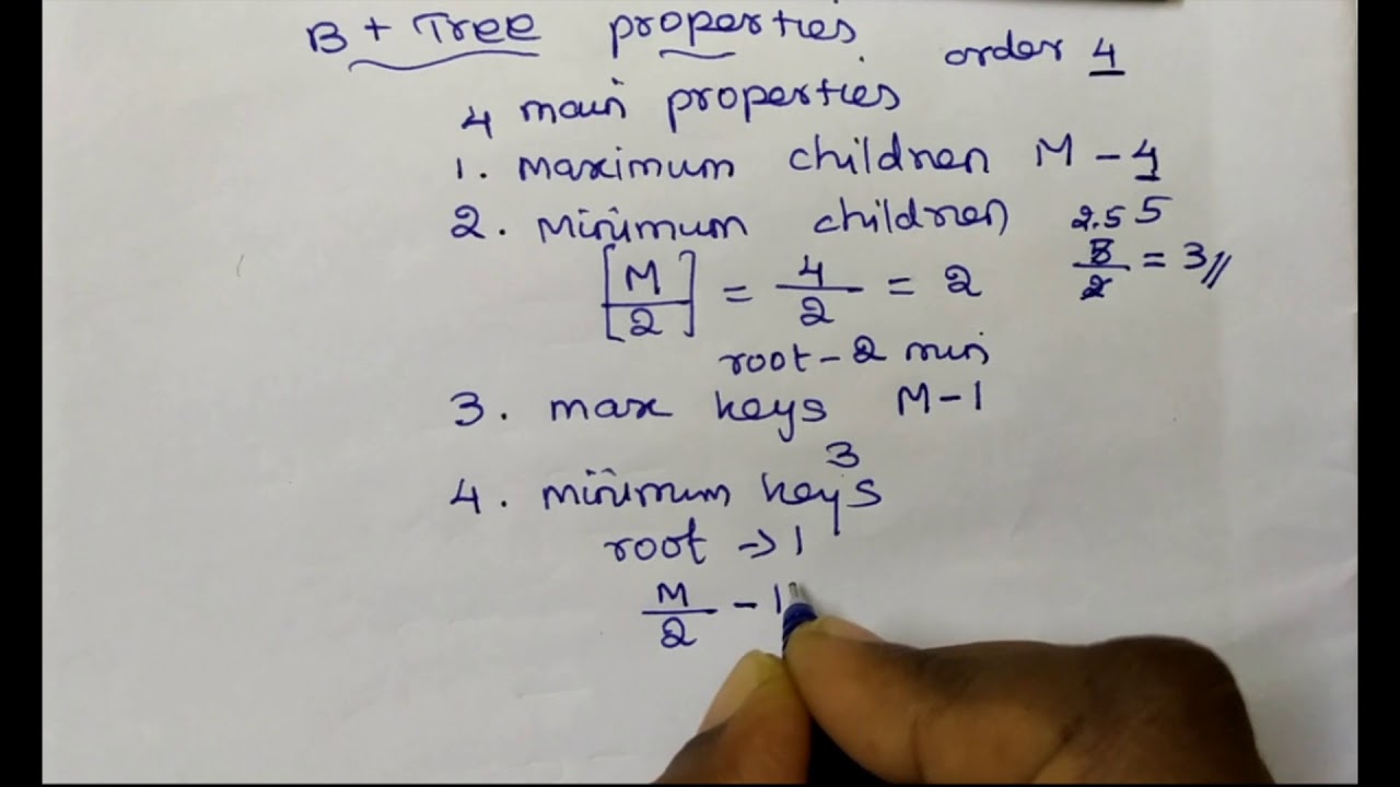 B+ Tree Properties in Tamil || Data Structures - YouTube