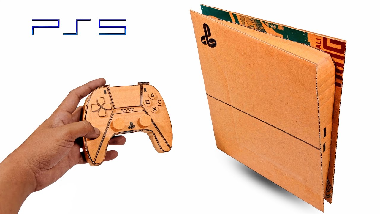 How To Make Playstation 5 With Cardboard | DIY Cardboard Ps5 Craft - YouTube