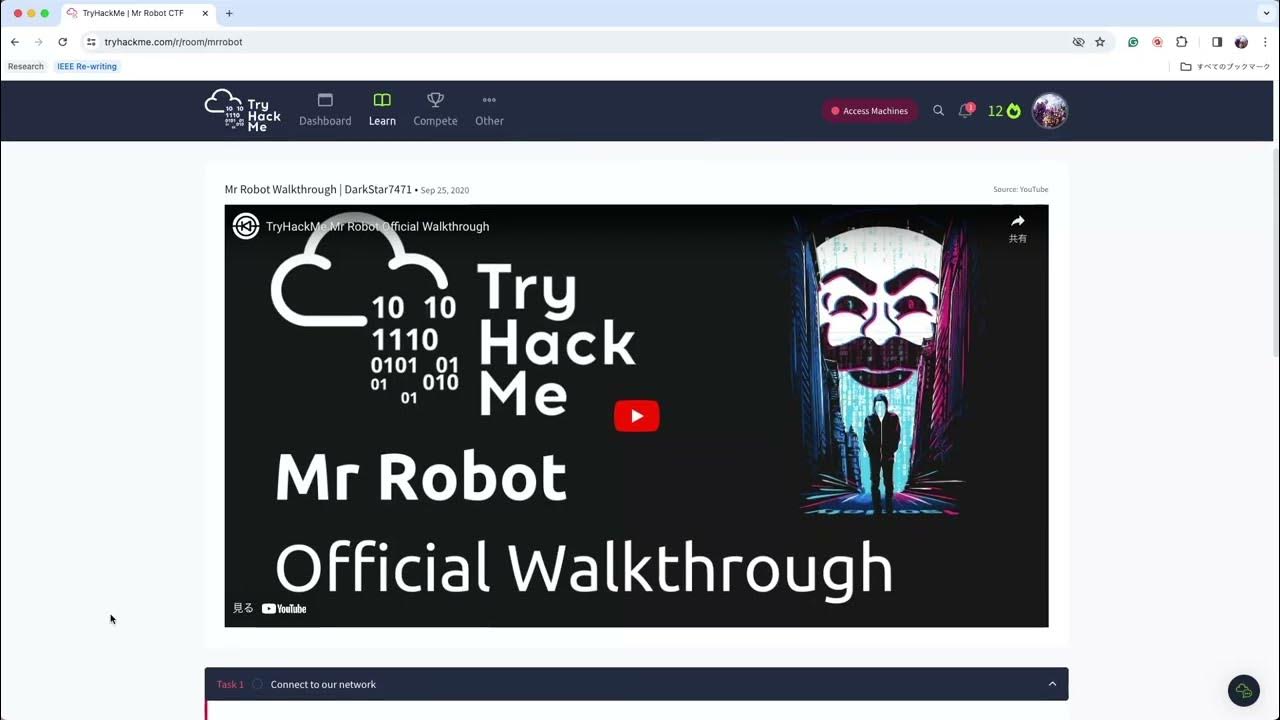[Web Pentest] - THM Số 7: MR ROBOT (Không dành cho người yếu tim) - YouTube