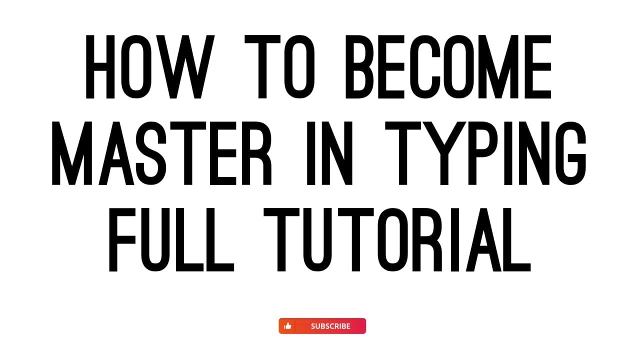 How to become master in typing | learn english typing at home offline ...