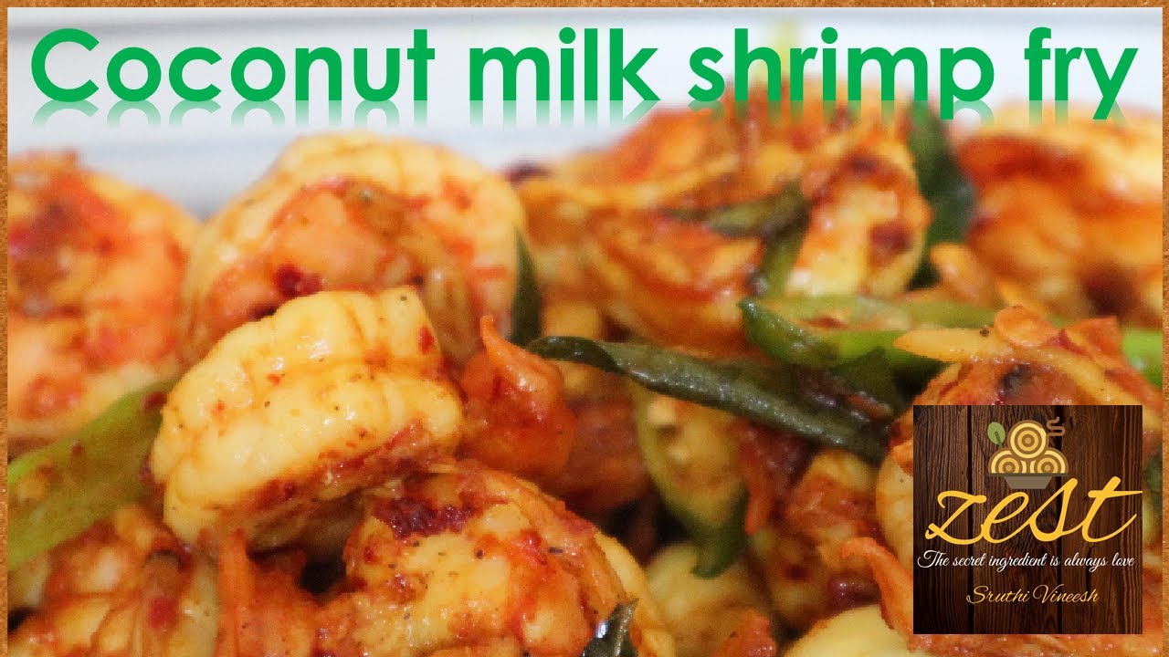 Coconut milk shrimp fry/Kerala seafood/chemmeen fry/ചെമ്മീൻ ഫ്രൈ - YouTube