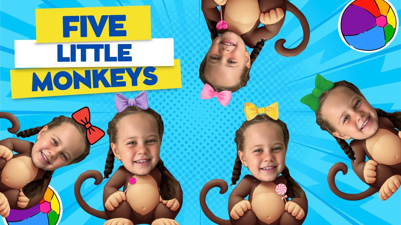 MÚSICA CINCO MACAQUINHOS - Five little monkeys 🙈 동요와 어린이 노래 | Kids Song ...