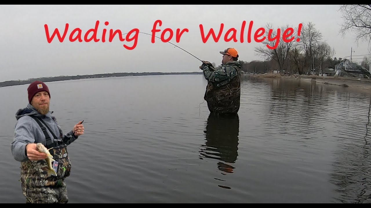 Wading for Walleye in Bass Lake Indiana!!! - YouTube
