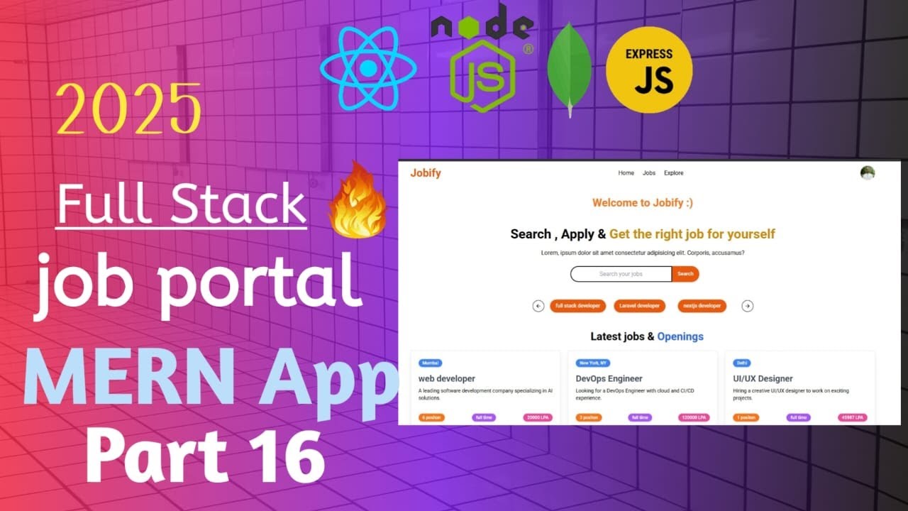 Build a Job Portal with MERN Stack – upload resume ,logout & upload ...