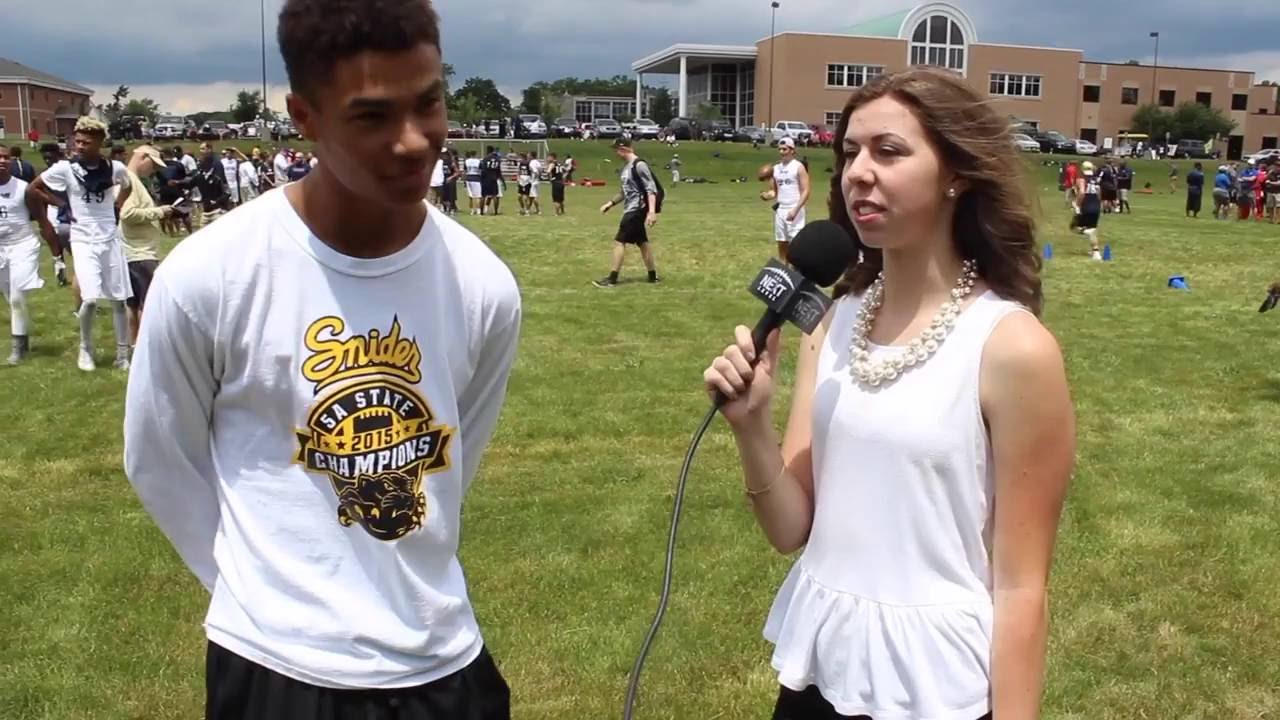 '17 Wide Receiver Mac Hippenhammer Interview with Tayla Davis - YouTube