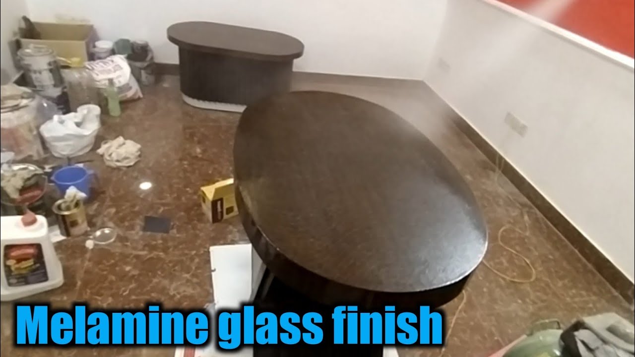 Melamine glass finish | clear gloss | finishing melamine gloss - YouTube