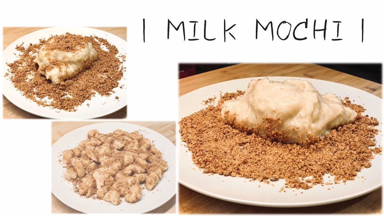 MILK MOCHI | 20 Mins Chewy Sweet Glutinous Rice Muah Chee | 4 Steps ...