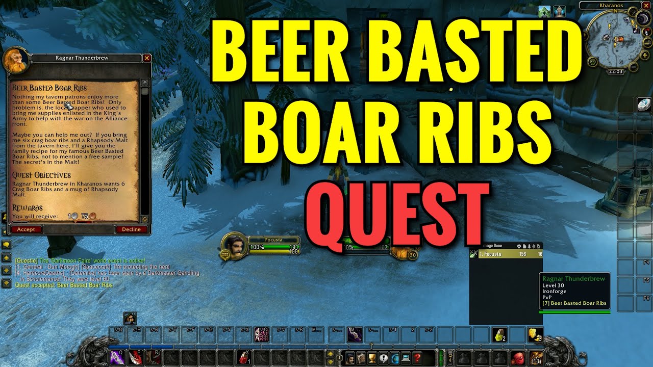 Beer Basted Boar Ribs Quest (WoW Classic) - YouTube