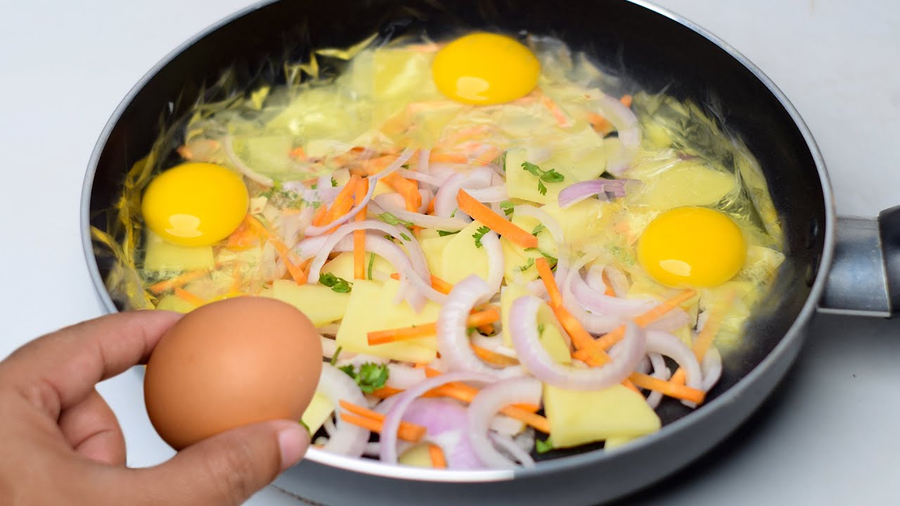 Spanish Omelette Recipe | Easiest Breakfast Recipe for One Person - YouTube