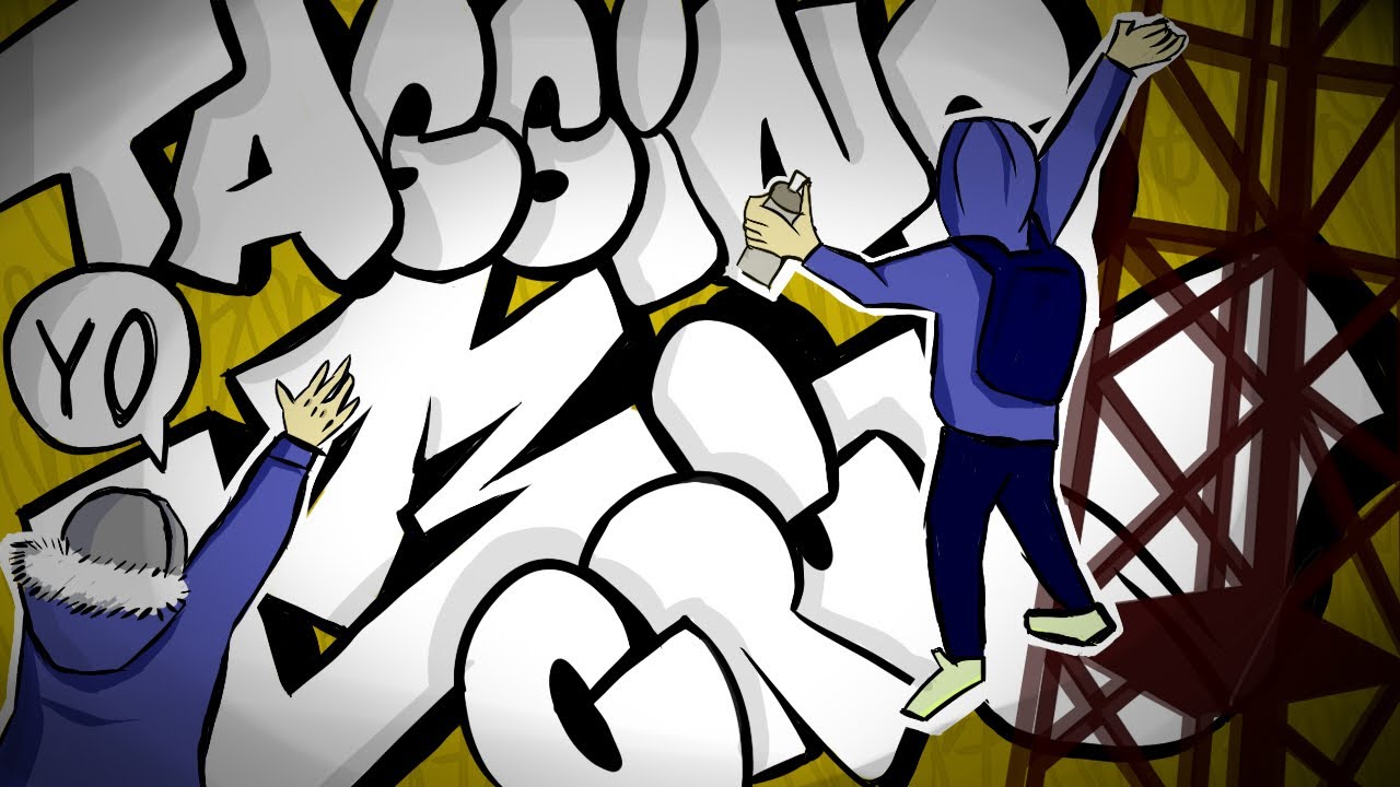 Graffiti tagging Sticker bombing 13crew - YouTube
