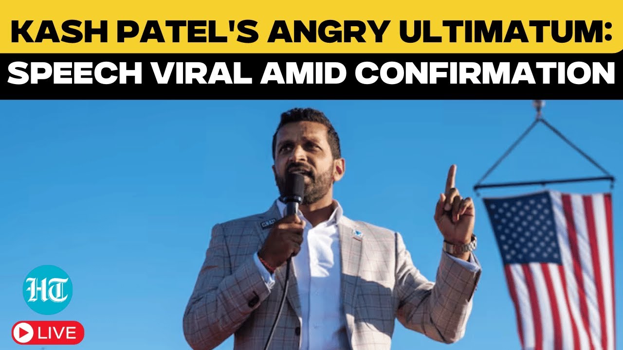 Kash Patel LIVE: Kash's Angry Ultimatum - Speech Viral Amid Senate Confirmation| FBI Director ...