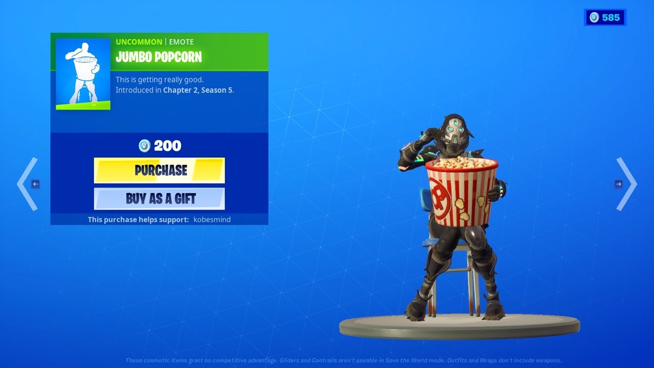 *NEW* Jumbo Popcorn Emote Is Hilarious! (Fortnite Item Shop) - YouTube