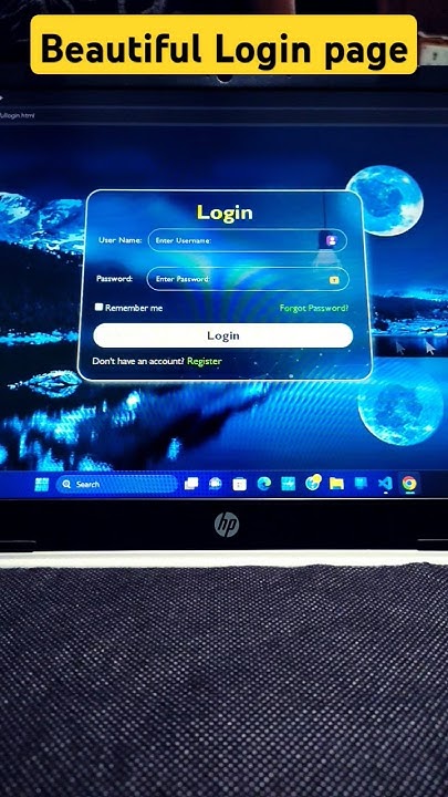 Beautiful Login Page By Using Html Css Html Cssshorts Trending Amazing Shorts Youtube