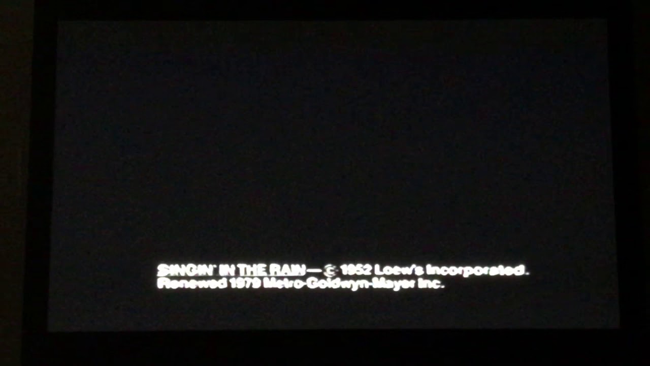 Closing to Singin’ in the Rain VHS 1986 - YouTube