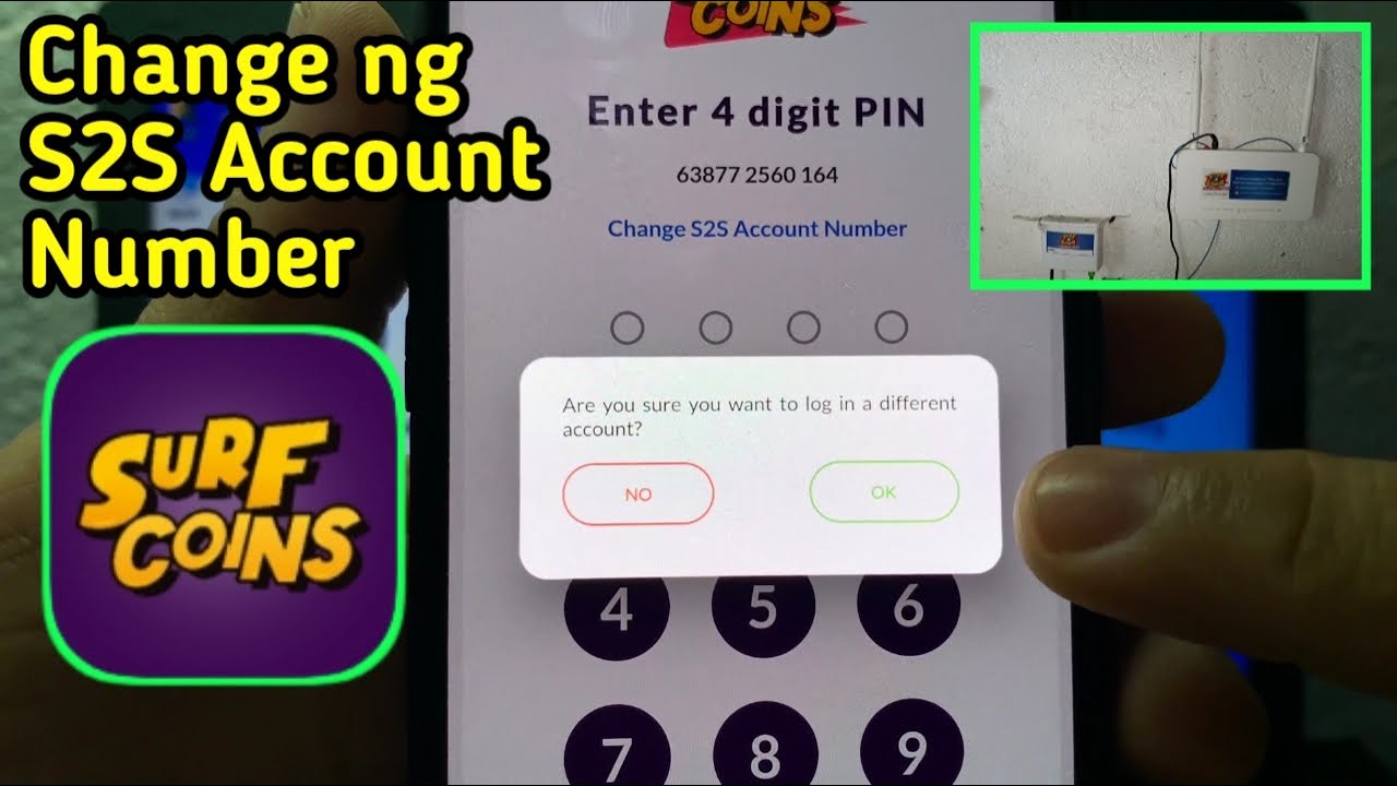 Paano mag Change ng S2S Account Number sa SurfCoins Application - YouTube