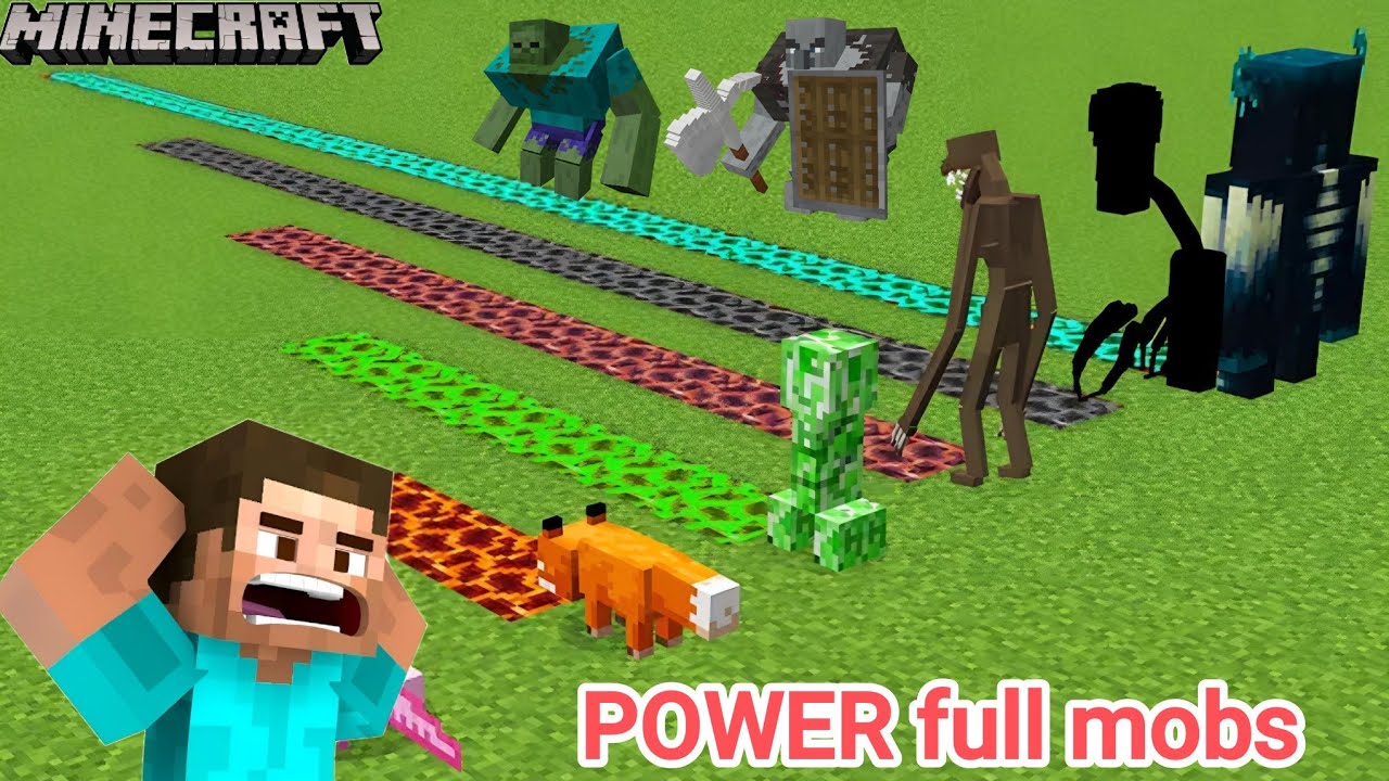 MINECRAFT || which mob is powerful 😱 - YouTube