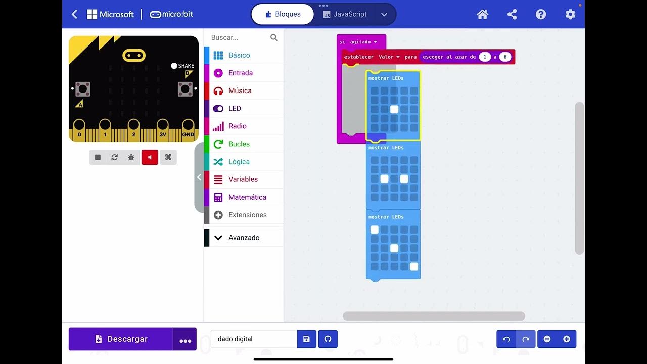 Dado digital micro:bit - YouTube