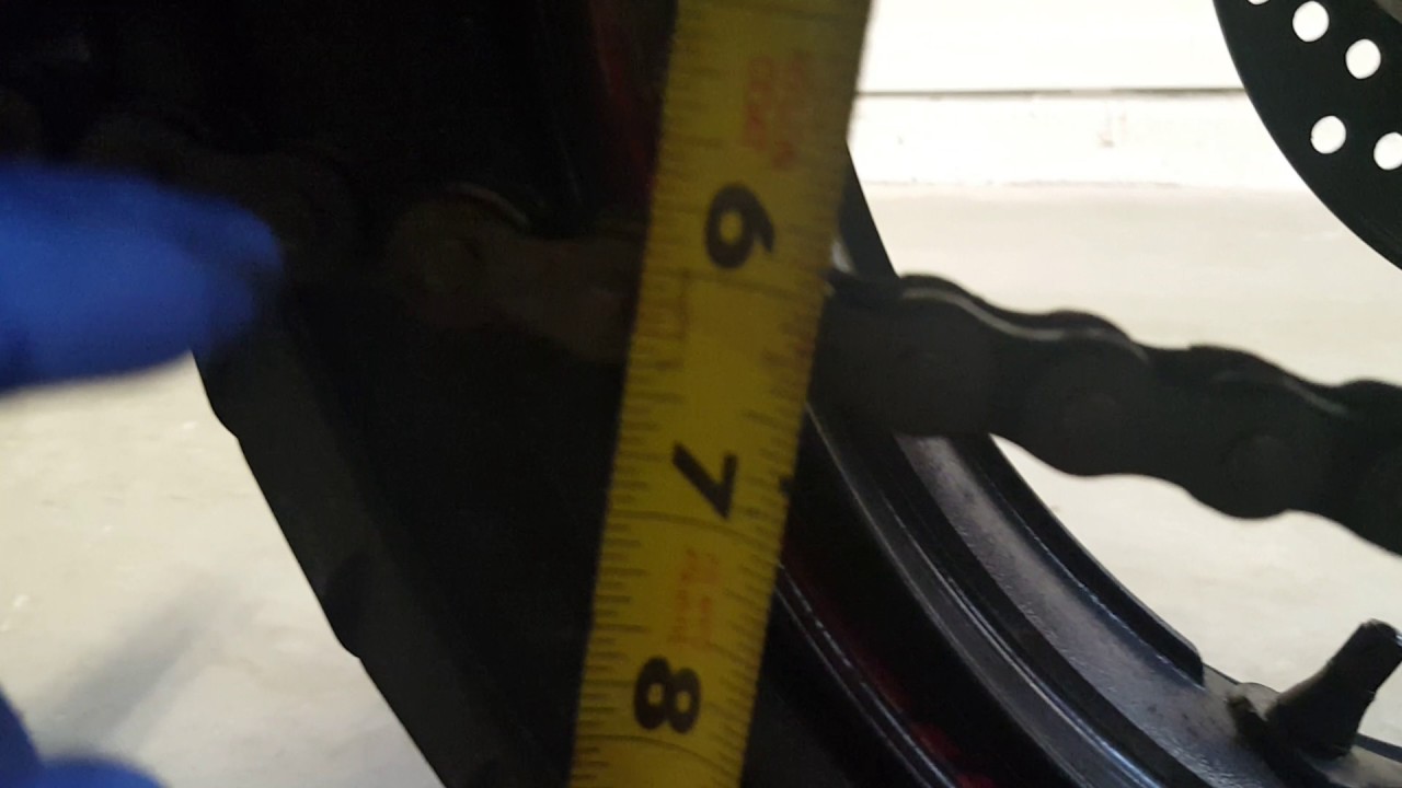 Ninja 500 chain slack - YouTube