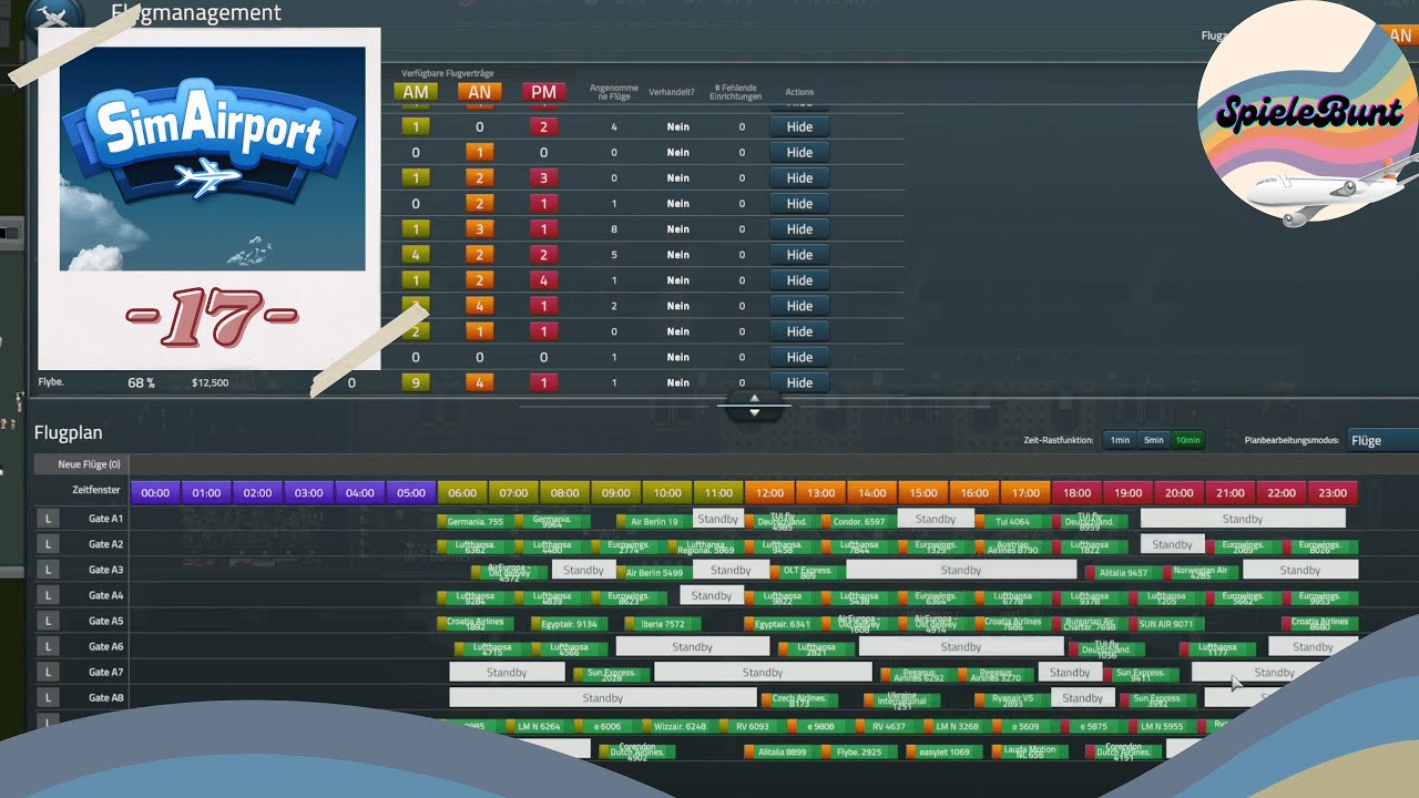 SimAirport 🛫 Terminal 1 - Alle Gate´s in Betrieb + Standbygate´s #17 ...