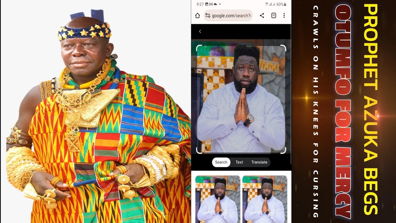 Prophet Azuka crawls on his knees before OF OTUMFO OSEI TUTU II for ...