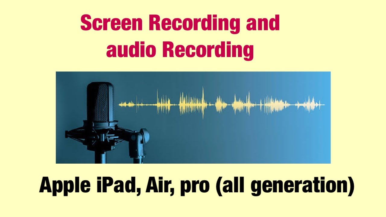 Apple iPad screen recording with audio || iPad Air /pro || iPhone ...