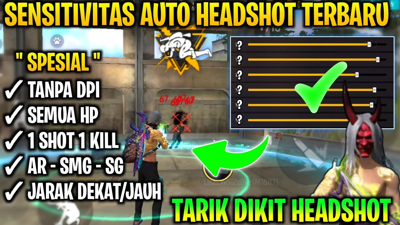 SENSITIVITAS HEADSHOT FF TERBARU SENSITIVITAS FF AUTO HEADSHOT 2023 TANPA DPI - YouTube