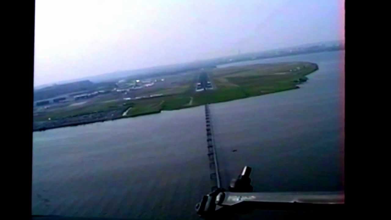 Trump Shuttle Cockpit view of Takeoff and Landing at National Airport ...