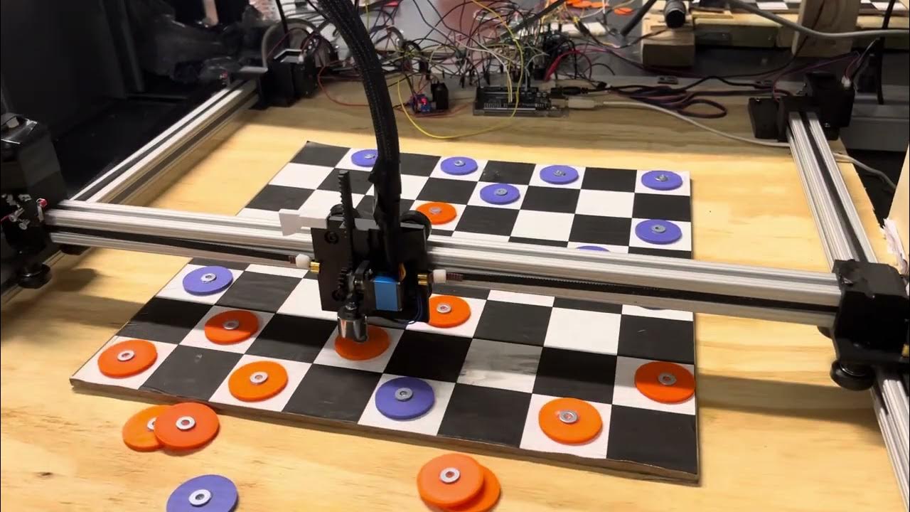 Checkers robot - YouTube