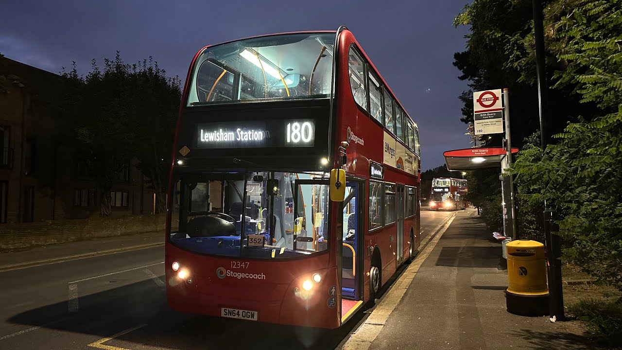 *Fast Deadrun* Stagecoach London 12347 SN64OGW to Erith, Fraser Road ...