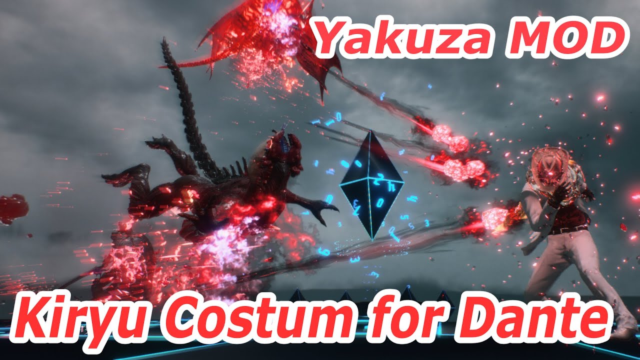 【DMC5】Yakuza MOD Kazuma Kiryu Costum for Dante - YouTube