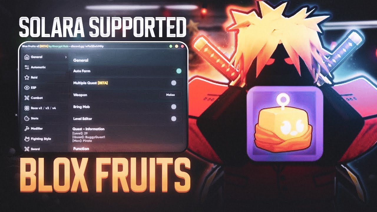[NEW] BLOX FRUITS SCRIPT/HACK/GUI 🏆 | AUTOFARM, FRUIT SNIPER! | SOLARA ...