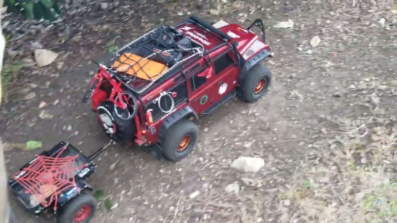 trx4 defender with trailer - YouTube