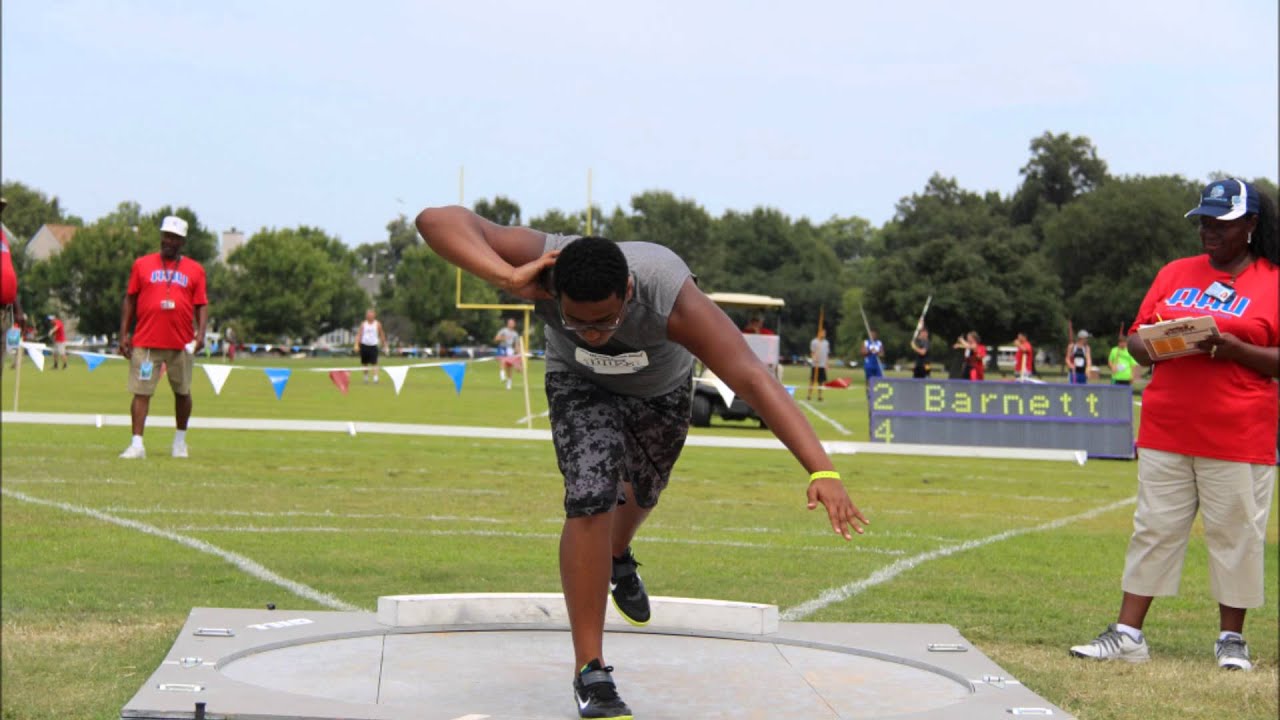 2015 AAU JR OLYMPICS DYLAN CARTER 13 YEAR OLD SHOT PUT NATIONAL RECORD ...