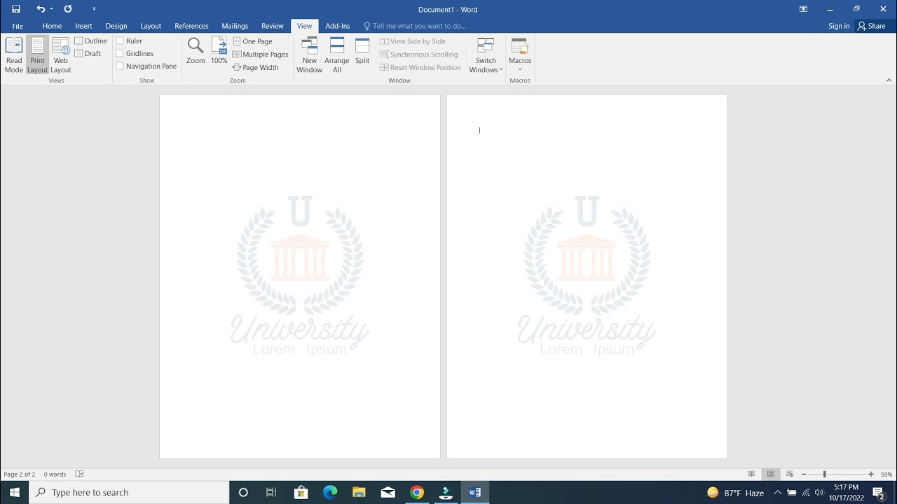 How to Make Watermark in Microsoft word | Any Logo | Any Picture | in ...