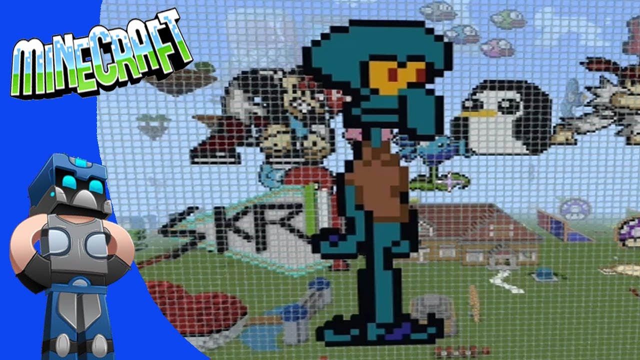 Minecraft: Como hacer Calamardo Pixel art Tutorial - YouTube